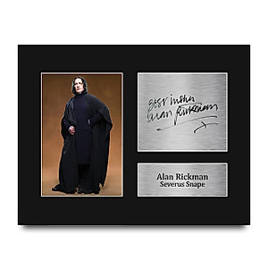 HWC Trading Alan Rickman Severus Snape Harry Potter Gifts Printed Signed Autograph Picture for Movie Memorabilia Fans - US Letter Size