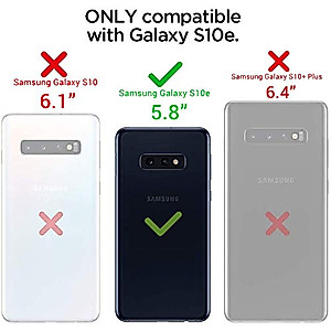 J.west Galaxy S10e Luxury Sparkle Glitter Pattern Slim Clear TPU Silicone Protective Phone Case - Colorful