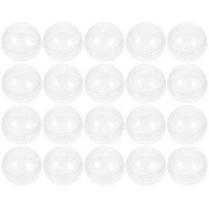 BESTOYARD Small Round Capsule 20pcs Vending Machine Capsule Plastic Fillable Balls Empty Capsule Gumball Machine Containers Halloween Surprise Prizes Party Favors