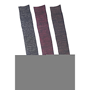 Tipi Toe Women's 3 Pairs Ragg Marled Ribbed Tonal Harmony Maroon Grey Interplay Mid-Calf High Wool-Blend Boot Socks 3-pairs, WK02-F-T1