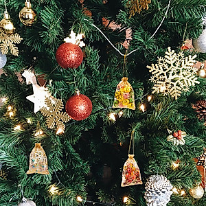 PH PandaHall 50pcs 5 x 7 Inches Golden Rose Flower Printed Organza Bags Jewelry Pouch Bags Wedding Favors Bag Organza Drawstring Pouches Wedding Favors Candy Gift Bags