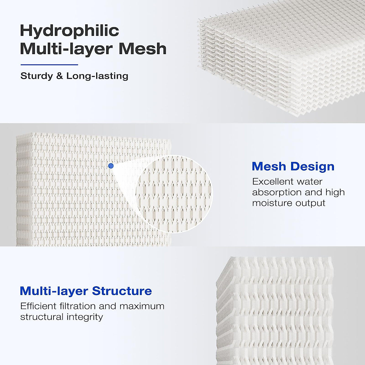 Fil-fresh 4-Pack HDC12 Replacement Wicking Humidifier Filter, Super Wick Compatible with AIRCARE Essick Air EA1407, HD1305, HD1405, HD1406, HD1407, HD1409, Kenmore 15420, 29614, High Moisture Output