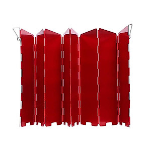 Camping Stove Windscreen - 8 Plates Lightweight Folding Outdoor Windshield for Camping Backpacking(Red) Outdoor Catering