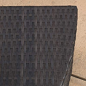 Christopher Knight Home Santa Cruz Outdoor Wicker Sectional Sofa Set with Water Resistant Cushions, 6-Pcs Set, Brown