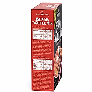 Classique Fare Belgian Waffle Mix - Makes Light and Crisp Waffles, Pancakes, Muffins & Crepes - Works with Waffle Maker - Fast and Fresh Breakfast Foods - 16 Oz Boxes (Pack of 3)