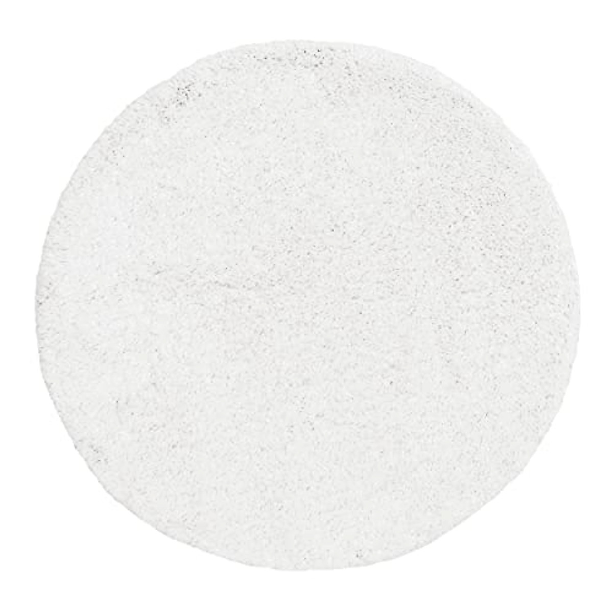 nuLOOM Marleen Contemporary Shag Area Rug, 6' Round, White