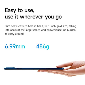 10.1 Inch Tablet, Quad-Core Processor 3GB RAM 64GB ROM, 1280 * 800 IPS Touch Screen, 8MP+2MP Camera, 6000mAh Long Battery Life, WiFi BT Android 12 Tablet