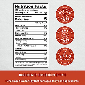 Judee’s Sodium Citrate - 11.25 oz - Keto-Friendly, Gluten-Free and Nut-Free for Cooking and Molecular Gastronomy - 100% Non-GMO - Emulsifier for Cheese Sauce - Serves as Preservative