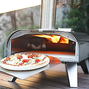 BIG HORN OUTDOORS Pizza Ovens Wood Pellet Pizza Oven Wood Fired Pizza Maker Portable Stainless Steel Pizza Grill