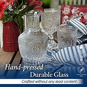 Wine Decanter Set, Personalized wine decanter, handcrafted mini wine carafe and glass set also bedside water carafe, mouthwash decanter whisky decanter or bar cart accessories.