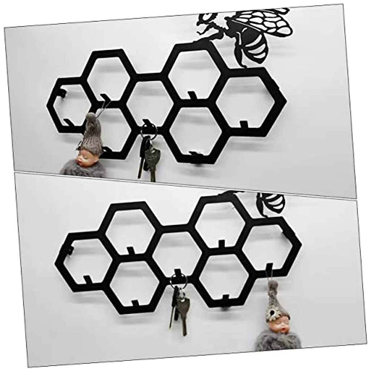 NOLITOY Towel Hooks Entryway Mount Coat Clothes Ornament Beehive Hats with Honeycomb Organizer Keys Decorative Iron Home Panel Mounted Hangers Art Household Cling Window Sunflower Hollow Towel Hook