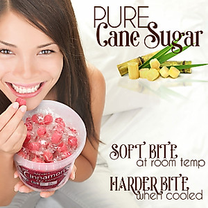 Stewart Old Fashioned Hot Cinnamon Flavored Pure Sugar Candy Puff Balls - Individually Wrapped Candy Snack, Fat-Free, Cholesterol-Free, Gluten-Free, Made in the USA - 27oz Tub