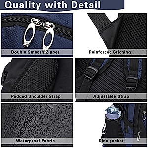 BEFUNIRISE Kids School Backpack For Boy And Girl,Large Capacity High Middle Elementary Primary Students Teens Sports Bookbag (Navy)