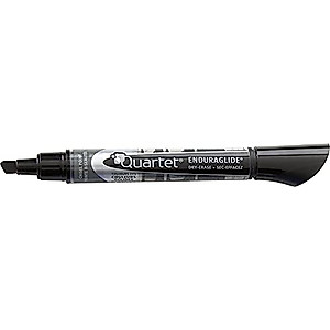 Quartet QRT50012M - Quartetreg; EnduraGlidereg; Dry-Erase Markers, Chisel Tip, Black, 12 Pack