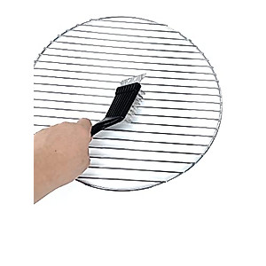 Barbecue Partner Portable BBQ Grill grates Steel Wire Grill Cleaning Brush with Scraper Bristle for Grime, 8 inch, Black