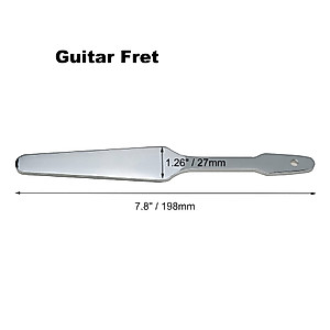 Pastlla Silver Guitar Fret Crowning File Fret Repairing Tools Acoustic Electric Guitar Repairing Tools Luthier Tool Dressing File Polishing File Repair for Electric, Acoustic and Bass Guitars