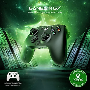 GameSir G7 Wired Game Controller for Xbox Series X|S, Xbox One, Windows 10/11, PC Controller Gamepad with Mappable Buttons, 3.5mm Audio Jack and 2 Swappable Faceplates