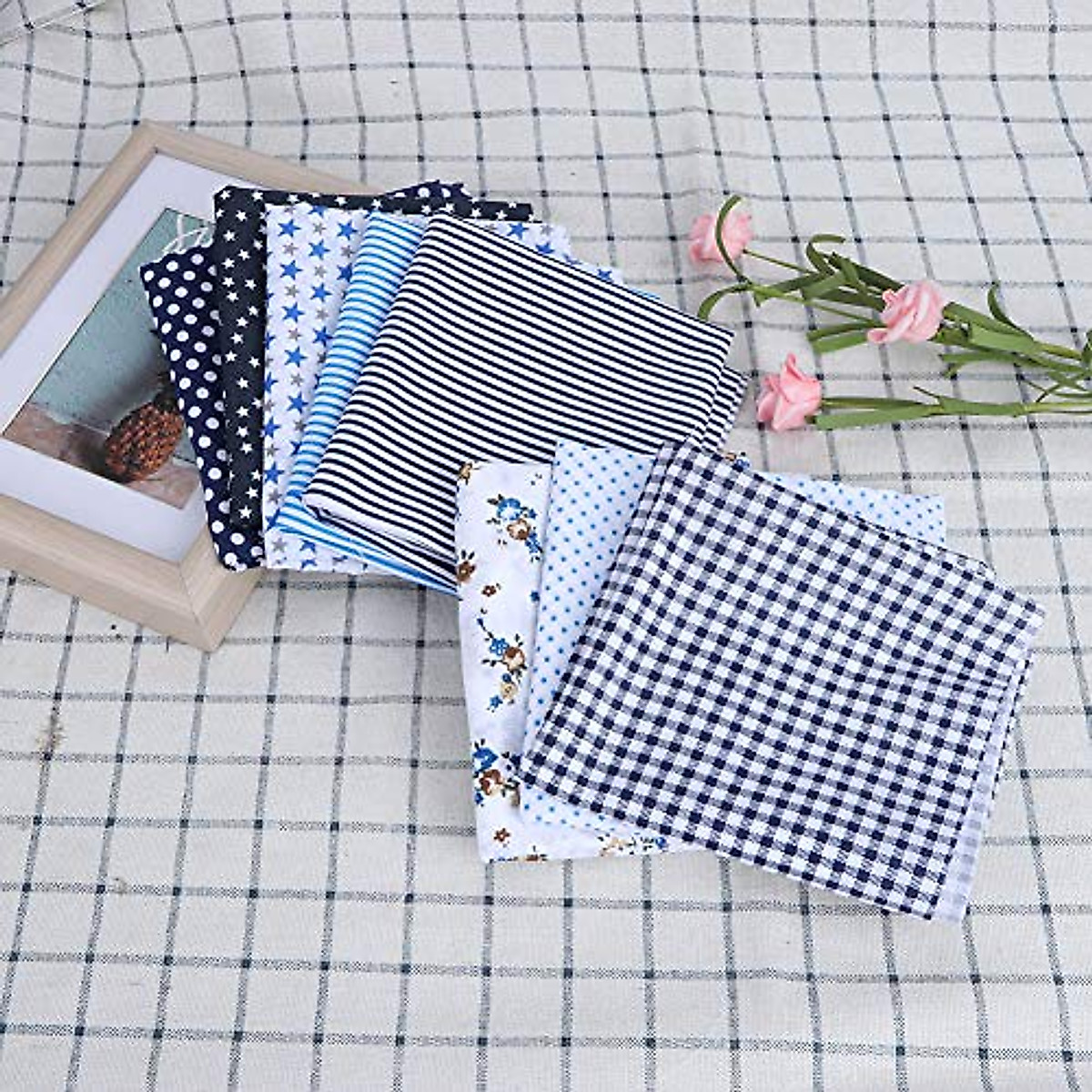 Printed Fabric, Stable Cotton Fabric Eco-Friendly 50x50cm Craft Cloth Kit Soft Touch Breathable for Kids Clothing