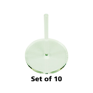 LITKO Acrylic Flight Stands | Round | 3mm Clear Circular Flight Base with Peg (40mm)