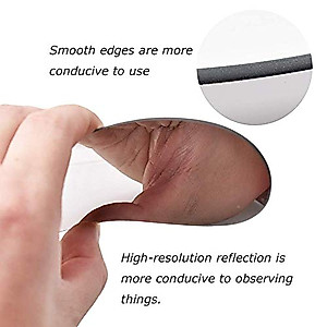 RZJZGZ Oral Mirror Dental Two-Sided Reflector Photographic Titanium Plated Glass Intraoral Mirror(5 Count)