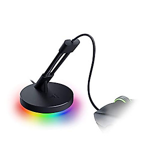 Razer Mouse Bungee V3 Chroma - Mouse Cable Holder with RGB Lighting (Spring Arm with Cable Clip, Heavy Non-Slip Base, Cable Management) Black
