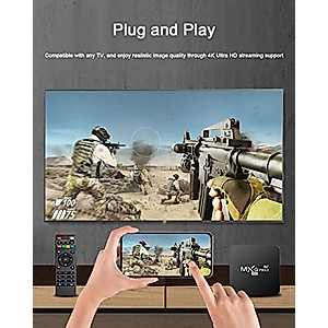 MXQ Pro 5G Android 10.1 TV Box, 4K MXQ Pro 5G WiFi Quad Core 3D Media Player 2+16GB Home Media Player