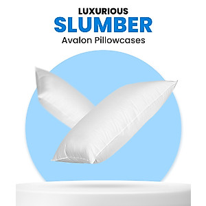 Avalon Bedding Pillow Cases Standard Size White Pillow Cases Set of 12 Cotton Blend 200 TC Soft & Breathable Perfect for Home & Hospital, Hotel Quality Queen Pillow Protectors 30x20 Inches