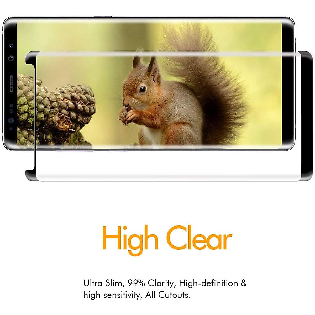 【2-PACK】Coolpow Designed for Samsung Galaxy Note 9 Screen Protector, Case Friendly, Anti-Bubble, 3D Curved, Full Coverage, 9H Hardness, HD Clear, Note 9 Screen Protector Tempered Glass Cell phone Film