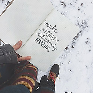 Northbooks Dotted Bullet Notebook Journal | 5x8 Dot Grid Journals | Soft Cover Eco-Friendly Premium Recycled Cream Color Paper 96-Pages | Made in USA