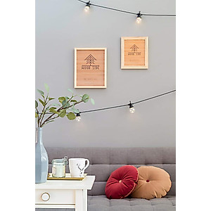 WOOD SIDE ORBIS 8.5 x 11 Wooden Unfinished Picture Frames - Set of 2 for Diploma Documents and Certificates Wall Mount and Tabletop - Natural Photo Frame