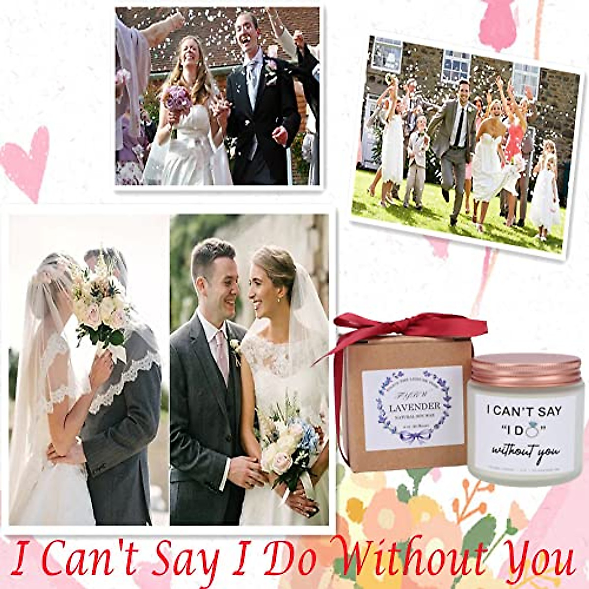 I Can't Say I Do Without You Lavender Scented Candles, Gifts for Engagement, Bridesmaid, Girlfriend, Husband, Boyfriend, Wedding Day