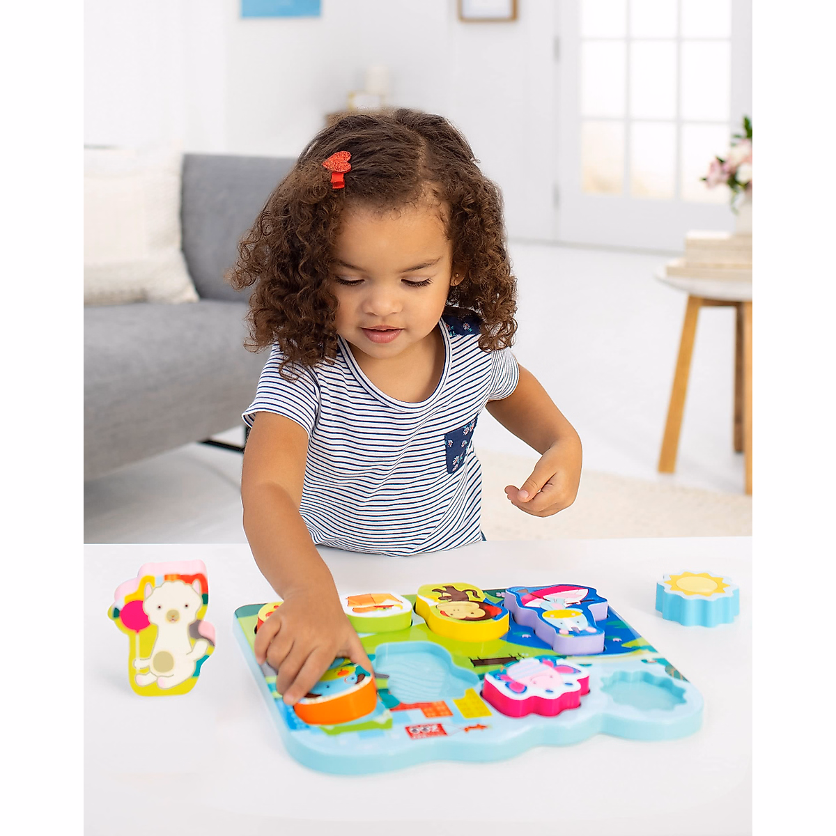 Skip Hop Baby's First Puzzle, Zoo Park Pals, Includes 8 puzzle pieces & puzzle board