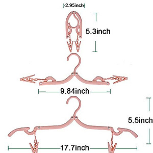 Travel Hangers with Clips Portable Folding Clothes Hangers with 1 pcs Clothesline 12 pcs with 24 pcs Hanger Clips for Scarves Suits Trousers Pants Shirts Socks Underwear Travel Home Foldable Clothes
