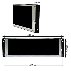 VSDISPLAY 14.9Inch 1280x390 LCD Display Screen with Shell and 12V 2A Power Adapter US Plug with 5.5x2.1mm/3.5x1.35 mm Port