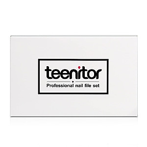 Nail File Buffer, Teenitor Gel Nail File Set Professional Nail Buffer File Block Natural Manicure File Nail Polisher Washable Double Sided