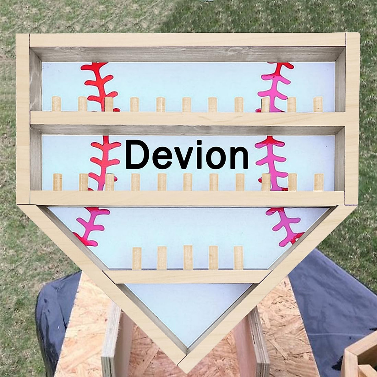 A2MYL Personalized Name Baseball Display Case Softball Storage Stand Baseball Holders for Dad's Collection Memorabilia Baseball Rings (Baseball Display Case - Black)