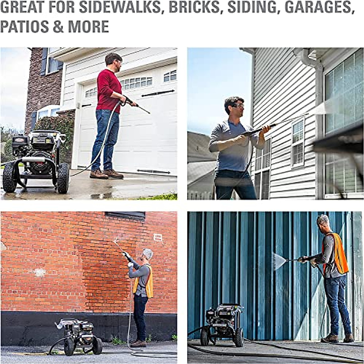 SIMPSON Cleaning PS3228 PowerShot 3300 PSI Gas Pressure Washer, 2.5 GPM, Honda GX200 Engine, Includes Spray Gun and Extension Wand, 5 QC Nozzle Tips, 5/16-inch x 25-foot MorFlex Hose