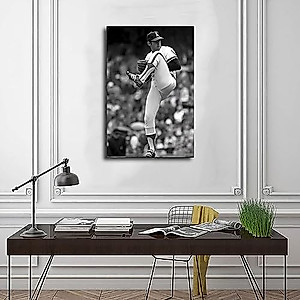 Nolan Ryan Baseball Poster Canvas Poster Wall Art Decor Print Picture Paintings for Living Room Bedroom Decoration Unframe: Unframe:08x12inch(20x30cm)
