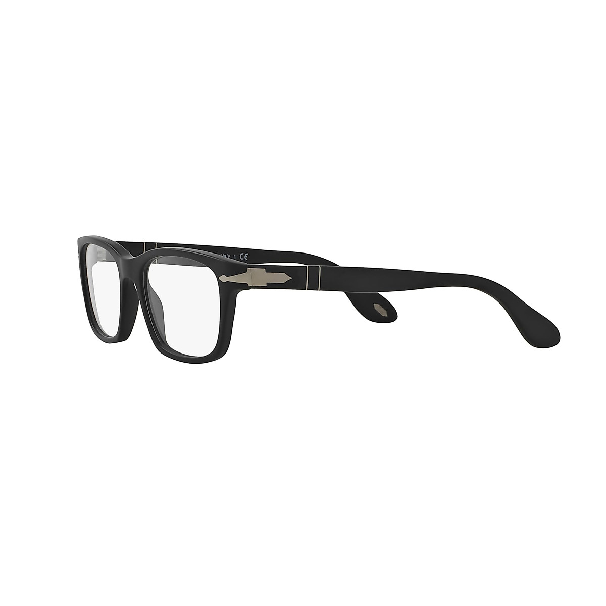 Persol PO3012V Square Prescription Eyewear Frames, Matte Black/Demo Lens, 54 mm
