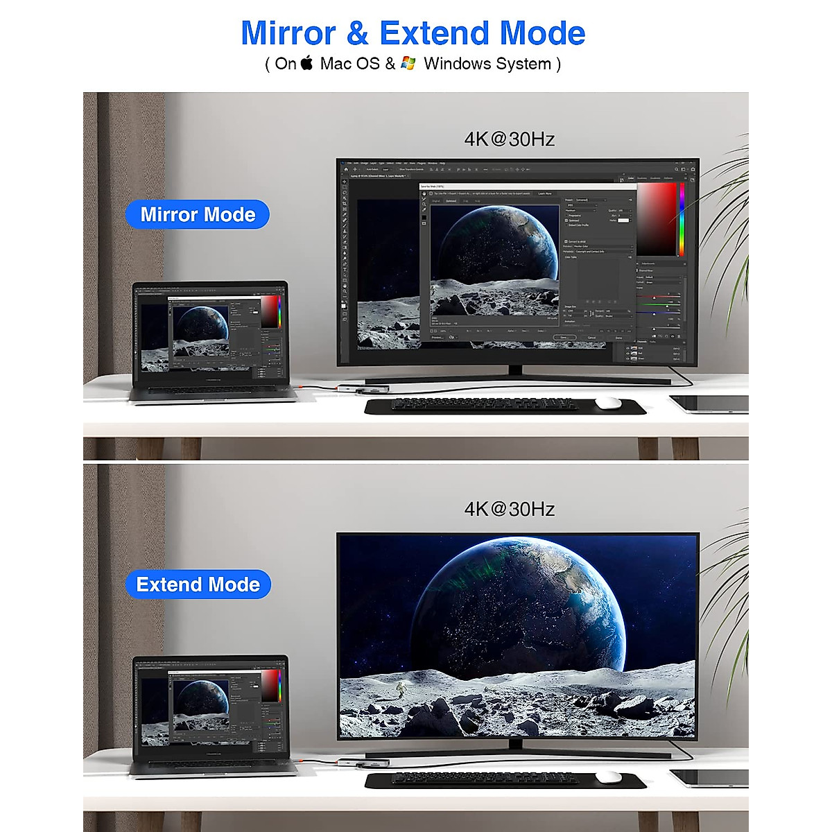 Docking Station, USB C Hub, TOTU 8-in-1 Type C Hub with 4K HDMI Port, Ethernet, 100W PD USB-C Power Delivery, 2 USB 3.0 Ports, 1 USB 2.0 Port, SD/TF Card Reader, for MacBook and Other Type C Laptops