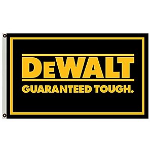 Cayyon Dewalt Flag Banner 3x5 ft Power Tools Guaranteed Tough banner