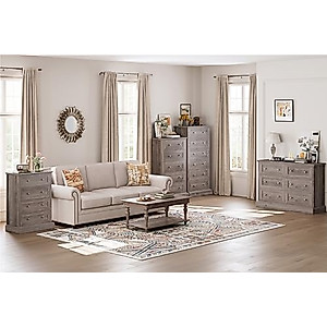 FACBOTALL 4 Drawer Dresser, Small Dresser with 4 Drawers, Chest of Drawers Hallway Living Room, Wash Gray