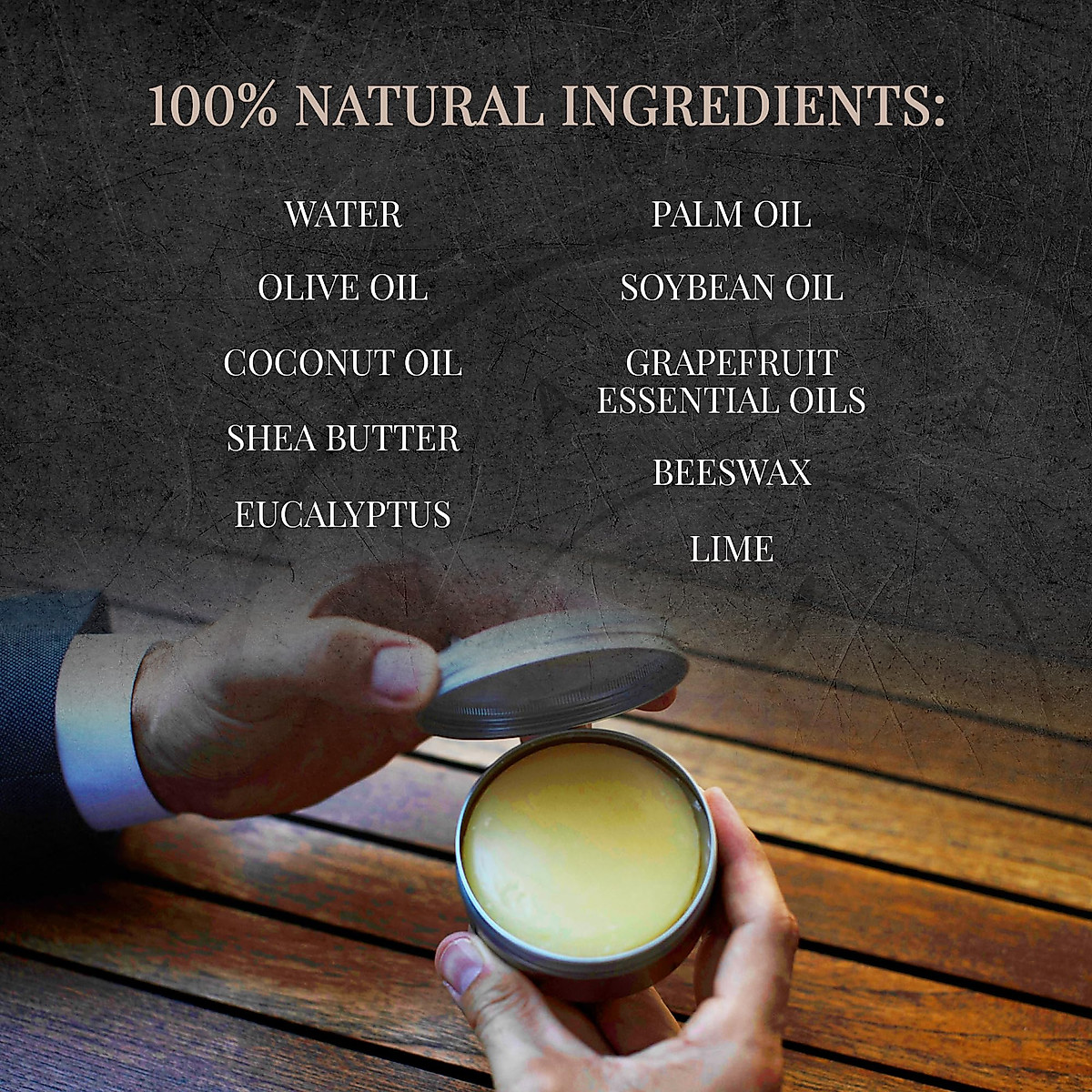 Handmade Natural Organic Shave Soap - Large 7oz Tin Shaving Soap, Shave Soap For Men With Dry Sensitive Skin, Made With Olive Oil, Coconut Oil, Palm Oil, Shea Butter, Beeswax, Creamy Lather (Neutral)