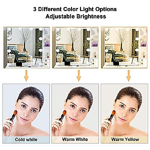 JBLCC Makeup Vanity with Lights Mirror, Makeup Table Set Vanity Mirror with Sliding Mirror, Vanity Desk with Storage Shelves, Drawers, Modern Vanity Table for Bedroom (62605)