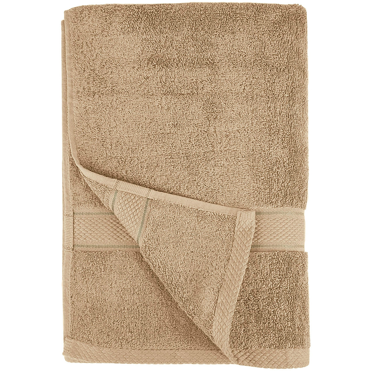 Amazon Brand – Pinzon 6 Piece Blended Egyptian Cotton Bath Towel Set - Driftwood