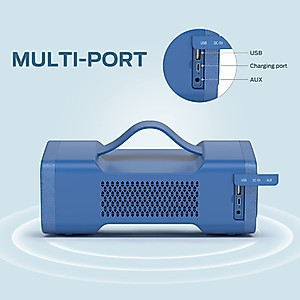 Oraolo Loud Bluetooth Speakers 40W Portable Bluetooth Speaker Large Stereo Sound, IPX6 Waterproof, Support USB/AUX Input, Built-in Mic for Home Party Outdoor (Blue)