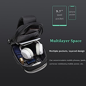 M.Baowant Waterproof Men's Chest Bag Shoulder bags Crossbody Sling Backpack for Men Fits Traveling, Sporting, Cycling, Daily