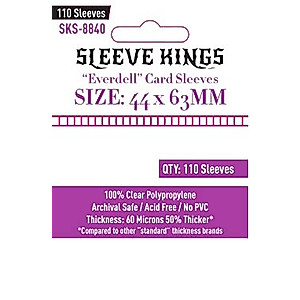 'Everdell Mini Compatible Sleeves (44 X 63 MM) -110 Pack, 60 Microns