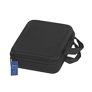 Mowind 17 Key Kalimba Case Thumb Piano Bag Shockproof Waterproof with Gloves Finger Stall Cleaning Cloth Black