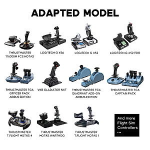 RACGTING Hotas Mount for Logitech X56,X52,X52 Pro, Throttle and Hotas Systems for Thrustmaster T Flight HOTAS,Thrustmaster T.16000M, Thrustmaster TCA,Hotas Desk Mount for The Flight Sim Game Joystick